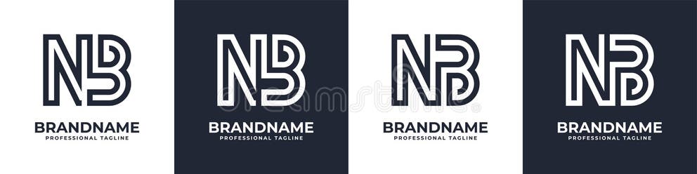 Simple NB Monogram Logo, Suitable for Any Business with NB or BN ...