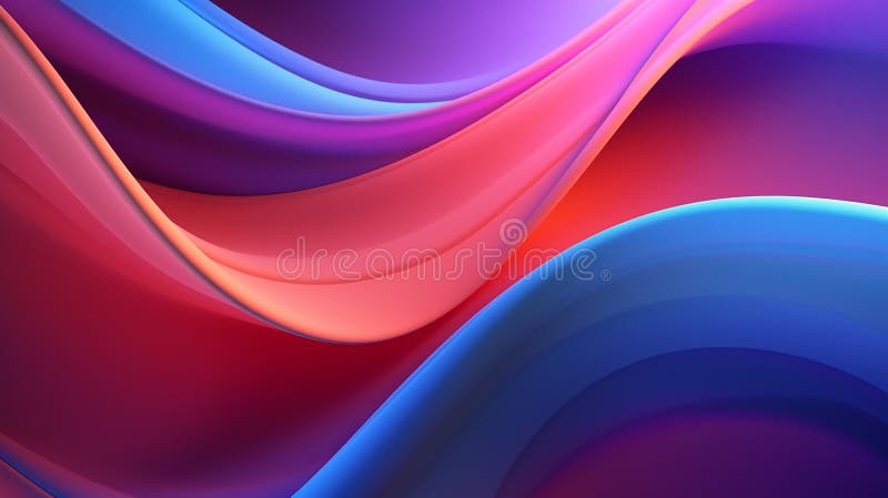 Simple Neon Background Abstract Wallpaper 3d Render Stock Illustration ...