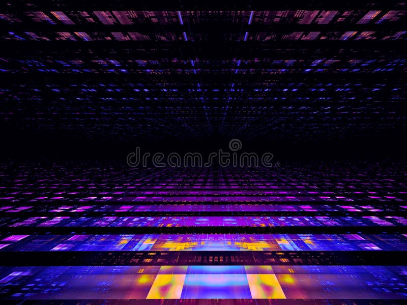 Simple Neon Glowing Perspective Background - Abstract Digitally ...