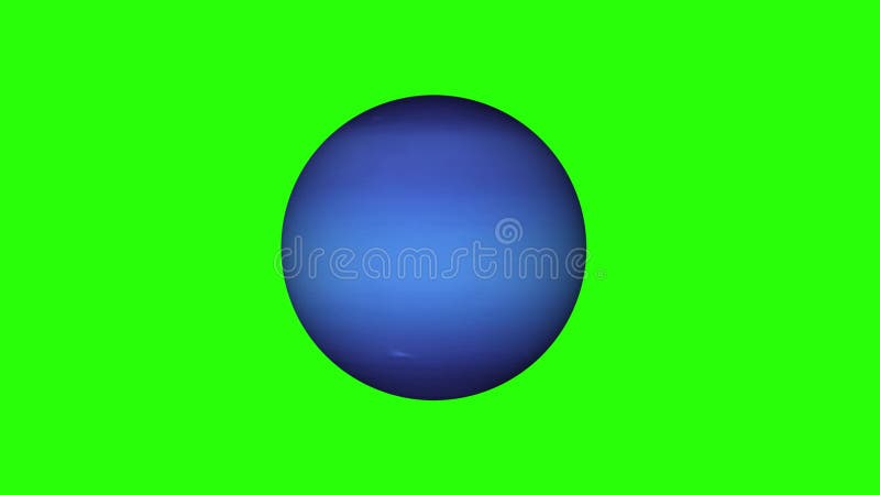 Neptune Planet Spinning on Studio Blue Background Stock Footage - Video ...