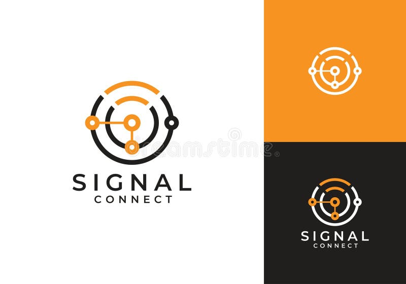 Simple Network Wifi Logo. Technology Inspiration Connection Vector ...