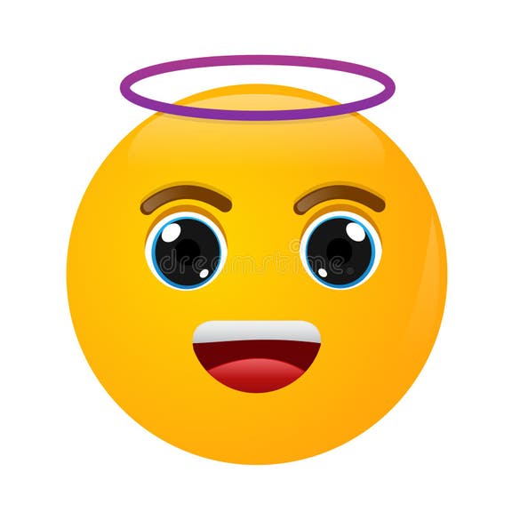 Blessed Cute Emoji Vector Illustration Design Stock Illustration ...