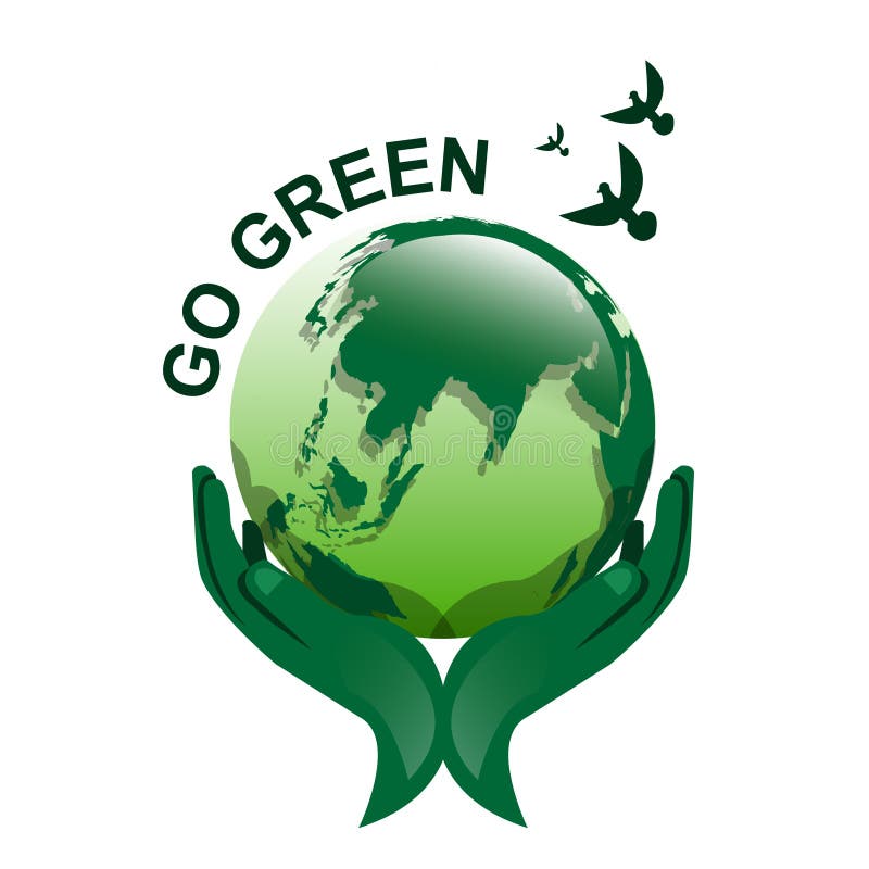 Go Green Save Earth Illustration Stock Vector - Illustration of world ...