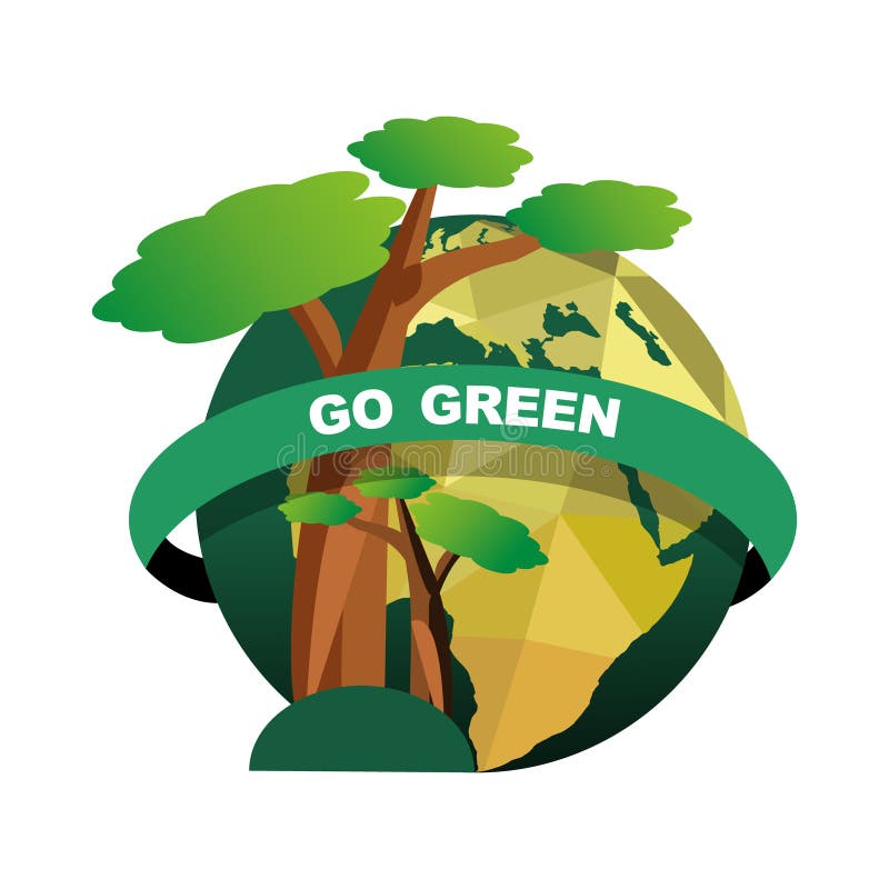 Illustration of Go Green Go Paperless Stock Illustration - Illustration ...