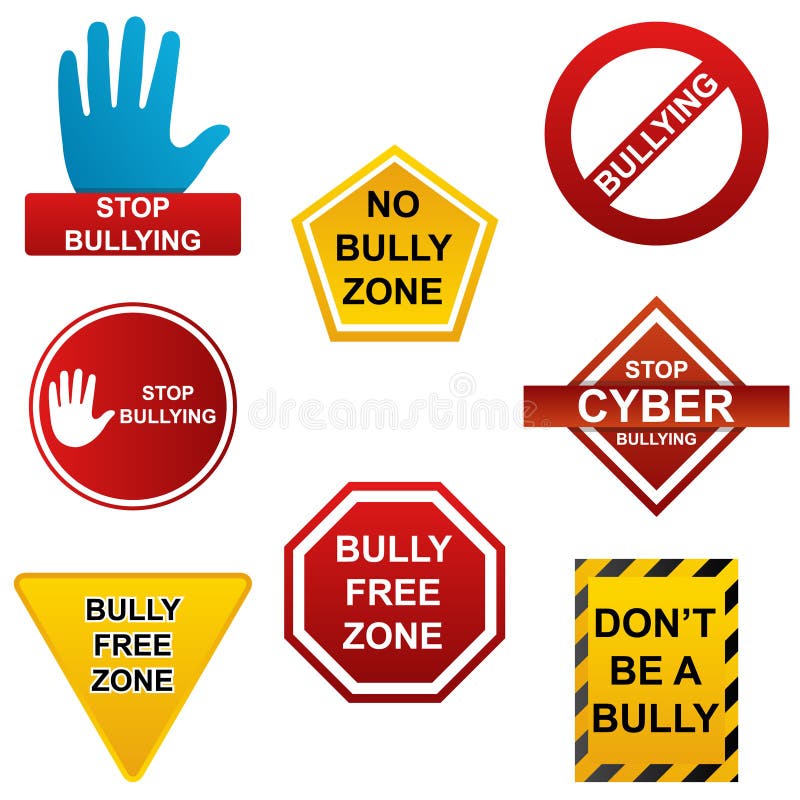 No Bullying Badges Vector Illustration Stock Illustration ...