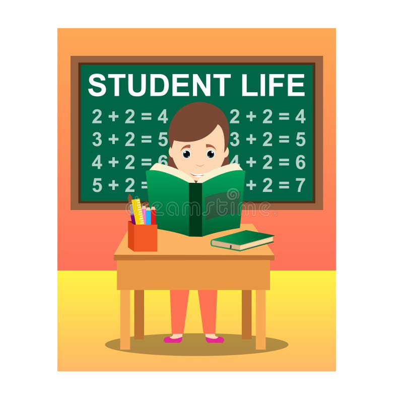 Student Life Vector Illustration Design Stock Illustration ...