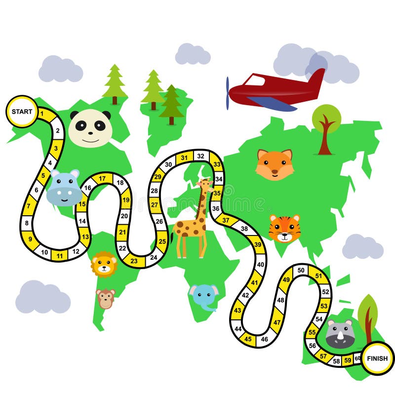 Travel Board Game Vector Illustration Design Stock Vector ...