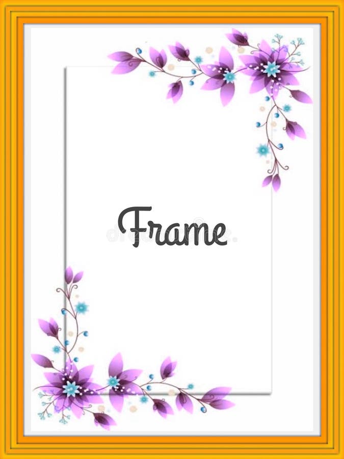 Simple nice photo frames stock illustration. Illustration of petal ...