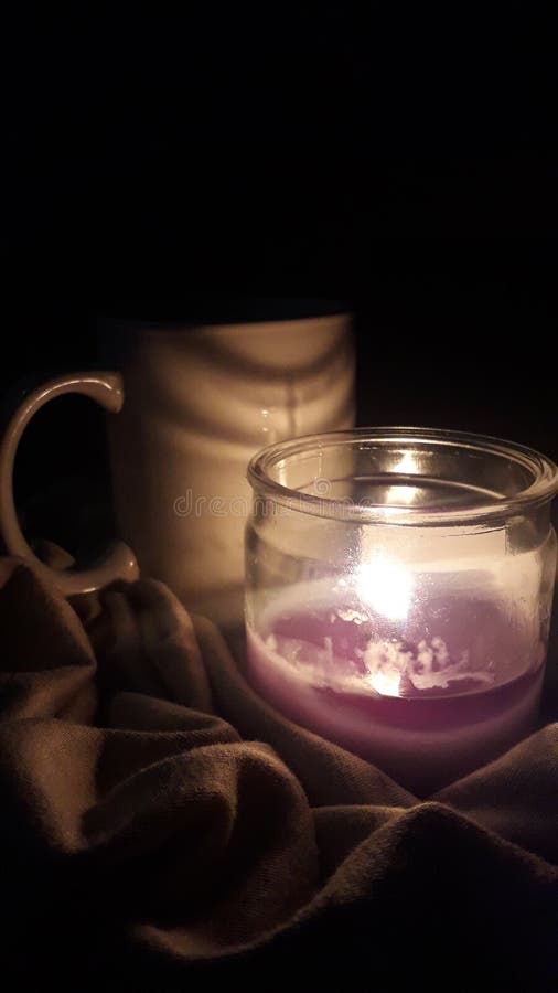 Simple Night with Candlelight Stock Image - Image of night, simple ...