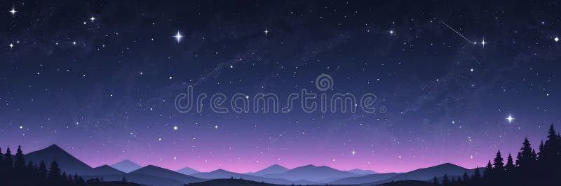 Simple Night Sky Art with Glowing Star Patterns and Constellations ...