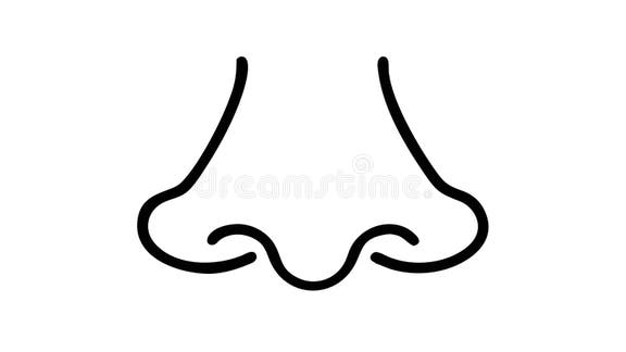 Simple Nose Outline Icon, Sense of Smell Symbol, Vector Design Generative AI Stock Vector ...
