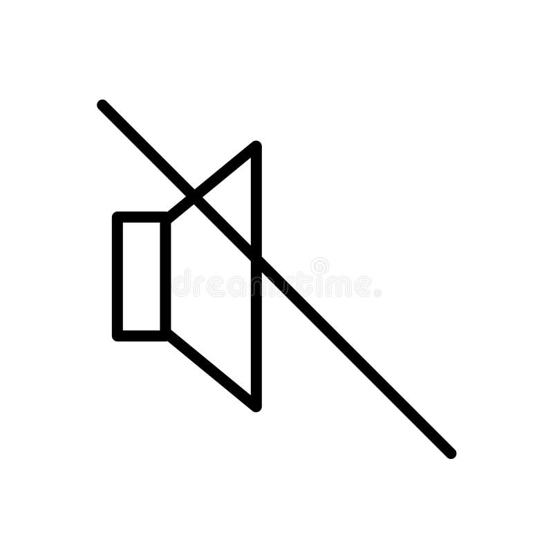 Simple Not Sound Icon Outline Stock Illustration - Illustration of ...