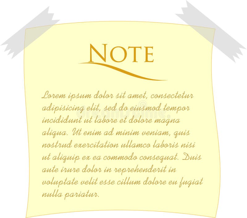 Simple note paper stock illustration. Illustration of square - 36757193