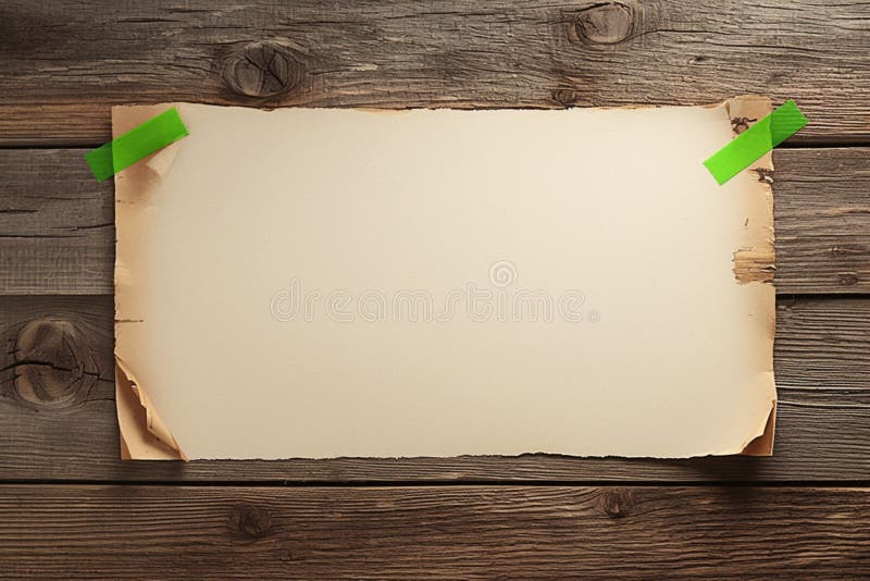 Simple Note on Wood Clean and Minimal 3D Sticker Stock Illustration ...