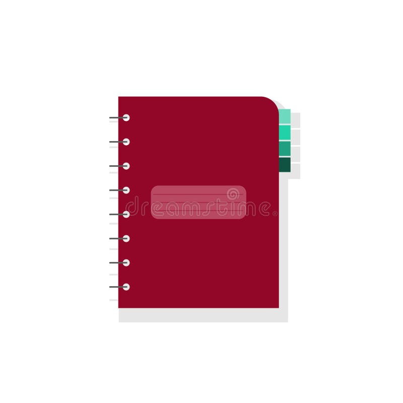 Simple Notebook Flat Icon Isolated. Diary, Scetchbook on White ...