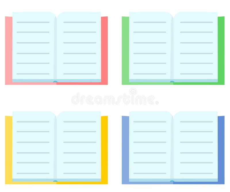 Simple Notebook Set Vector Illustration Stock Vector - Illustration of ...