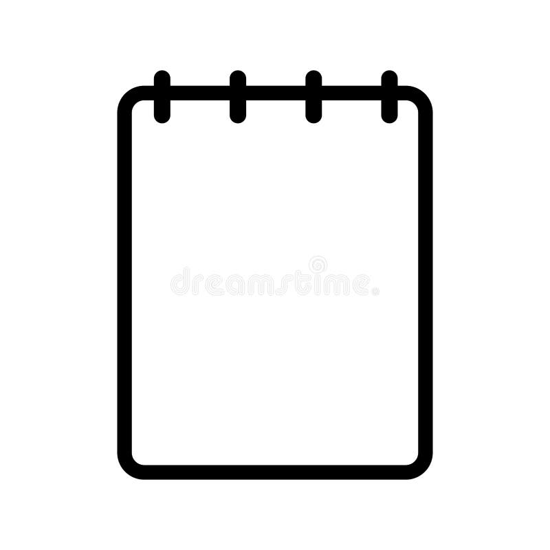 Simple notepad icon image stock vector. Illustration of blank - 80289910