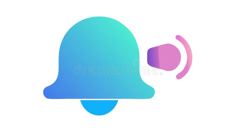 Simple Notification Bell Alert System Reminder Icon, Vector Design Generative AI Stock Vector ...