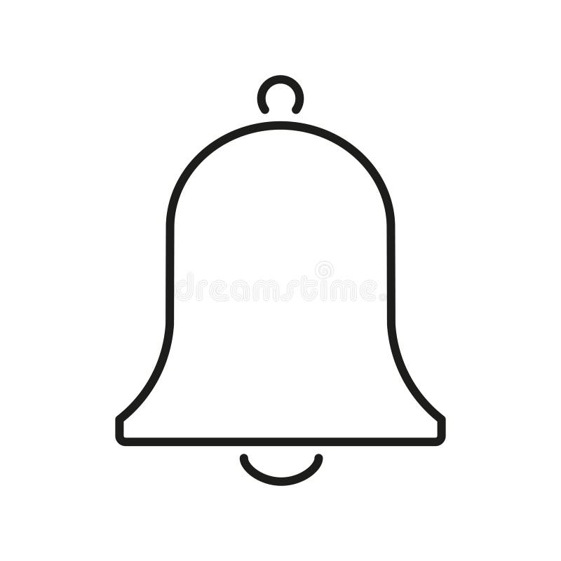 A Simple Notification Outline Icon in the Form of a Bell Stock Vector ...