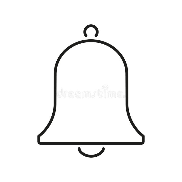 A Simple Notification Outline Icon in the Form of a Bell Stock Vector ...