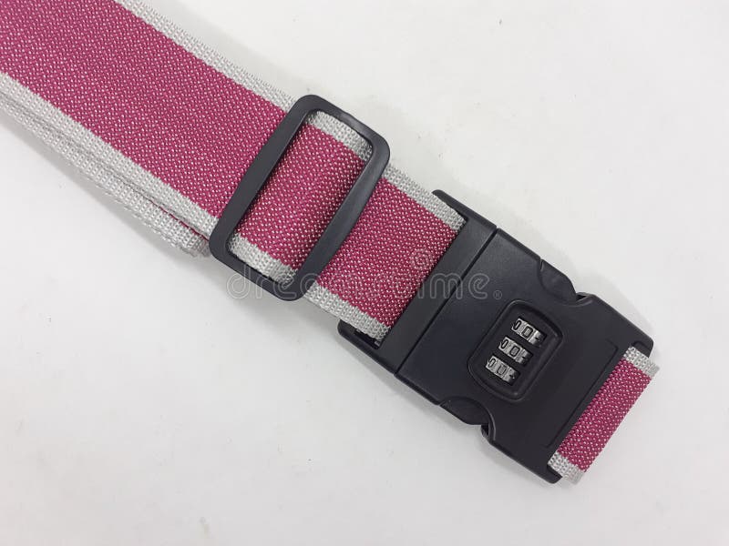 Simple Number Coded Strap Lock on White Isolation Background Stock ...