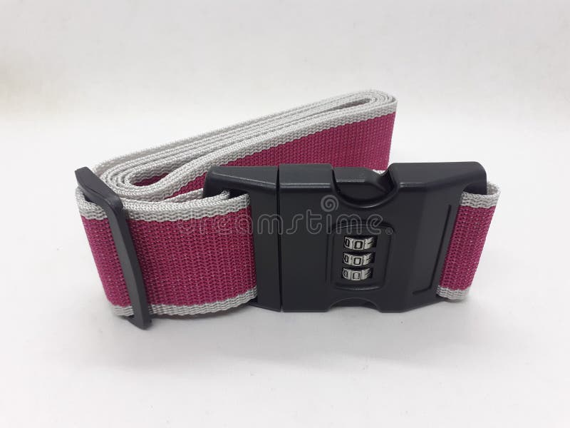 Simple Number Coded Strap Lock on White Isolation Background Stock ...