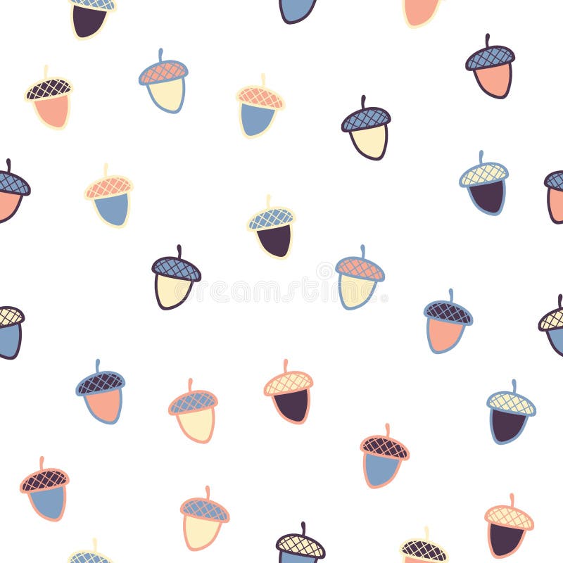 Simple Nut Doodle Repeat Pattern Stock Vector - Illustration of feminine, ornament: 209042212