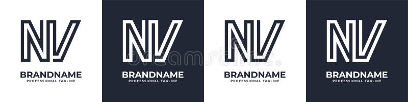 Simple NV Monogram Logo, Suitable for Any Business with NV or VN ...