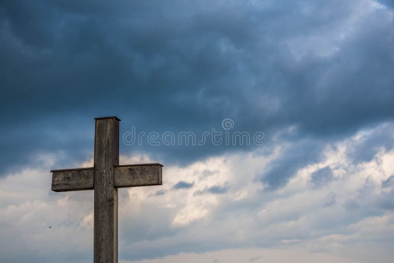 Cross in Storm stock image. Image of evangelical, scene - 67759425