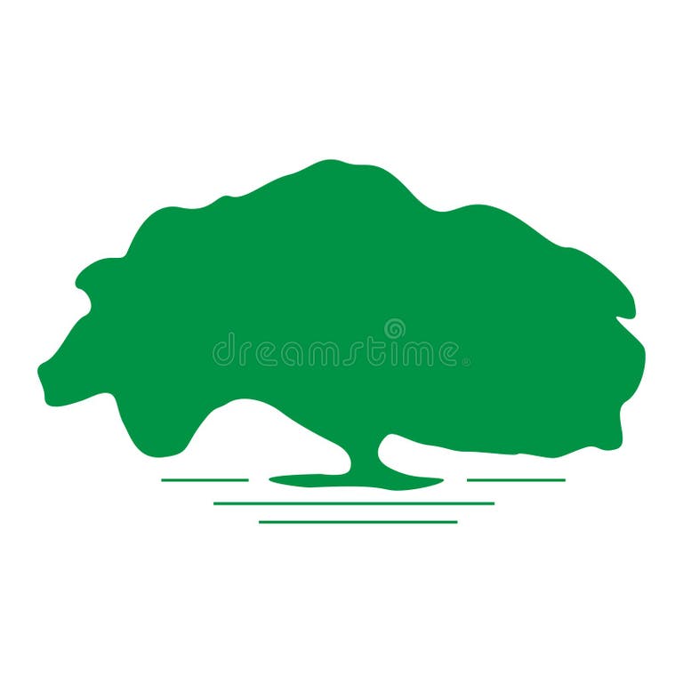 Simple Oak Tree Logo Design Vector Icon Graphics Elements Stock Vector ...