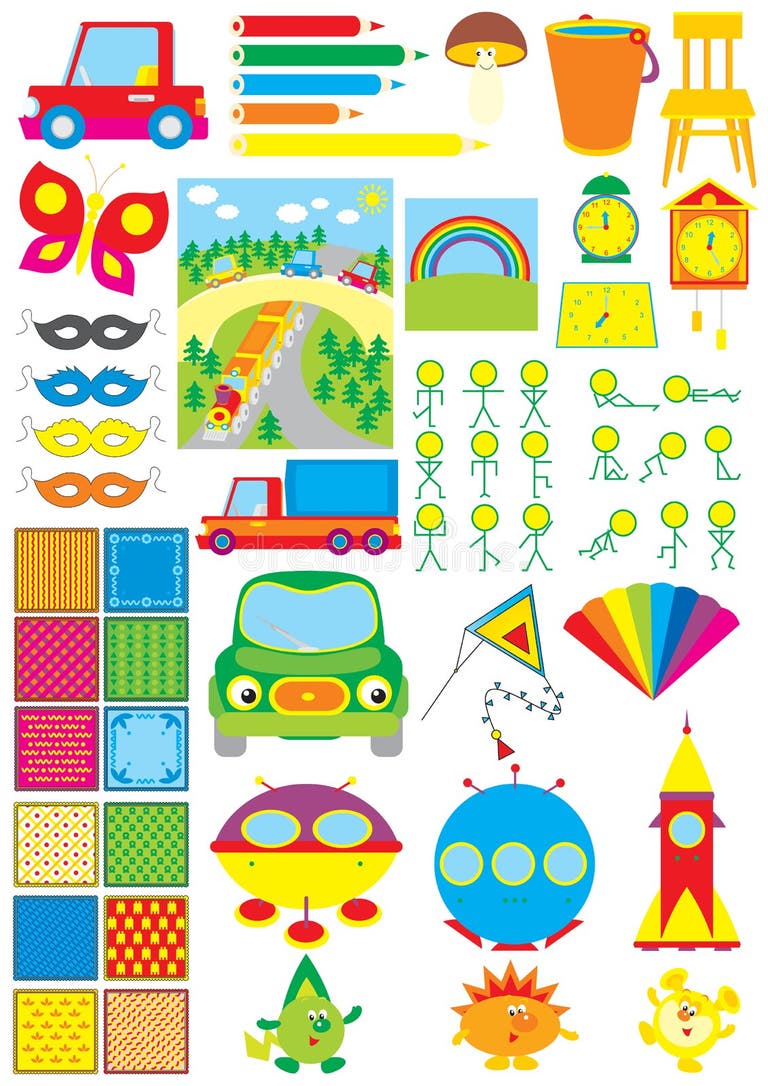 Simple Objects Kindergarten Stock Illustrations – 1,159 Simple Objects ...