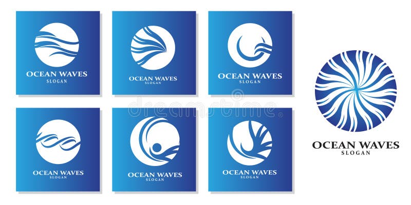 Simple Ocean Wave Logo Icon Vector Stock Vector - Illustration of ...