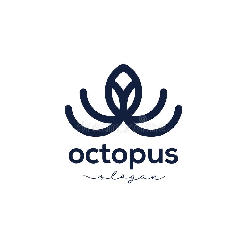 Simple of Octopus Logo Design Stock Vector - Illustration of marine ...