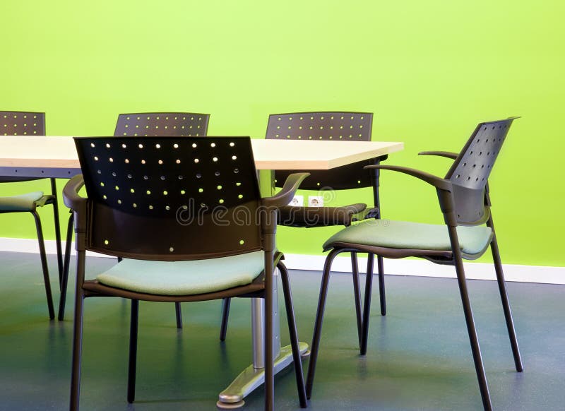 Simple office stock photo. Image of room, table, green - 19329524