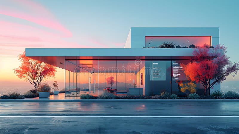 Simple Office Building Concept for Design Inspiration Stock ...