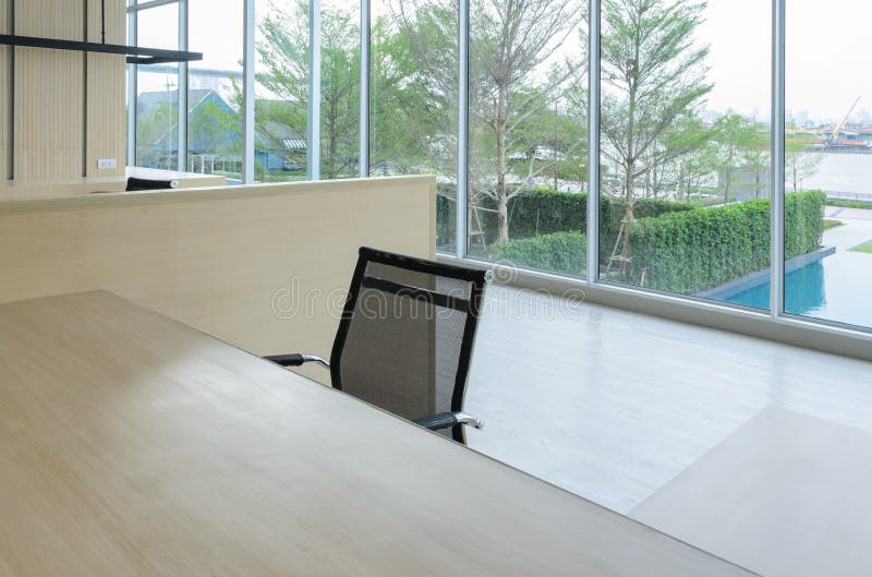 Simple office room stock image. Image of chair, tree - 43738469