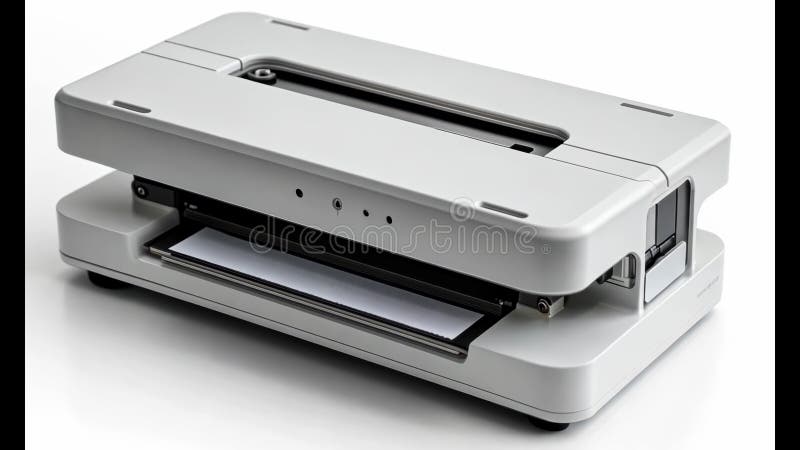 A Simple Office Scene with a White Stapler Sitting on a White Table ...