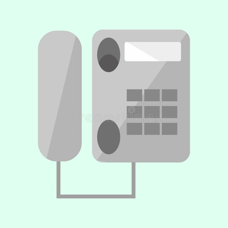 Simple Office Telephone stock vector. Illustration of number - 104523632