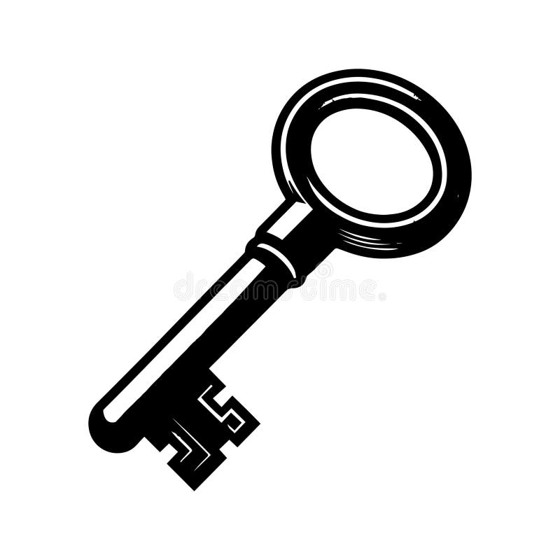 Old Key Vector Icon Vintage Retro Logo Illustration Stock Vector ...