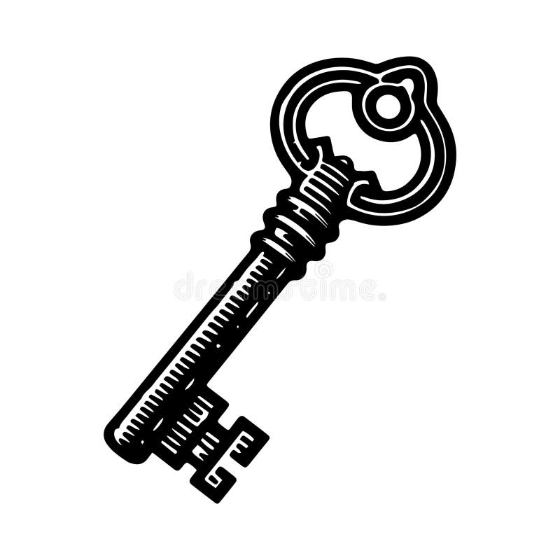 Old Key Vector Icon Vintage Retro Logo Illustration Stock Vector ...