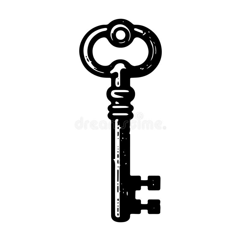 Old Key Vector Icon Vintage Retro Logo Illustration Stock Vector ...
