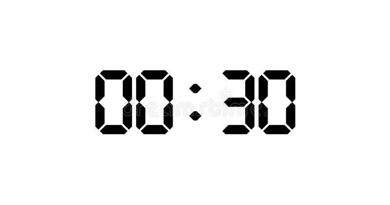 1 Minute Countdown Timer Animation With Loading Circle Effect Stock
