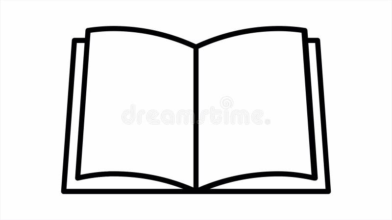 Open book Icon Animation stock video. Video of digital - 223543893