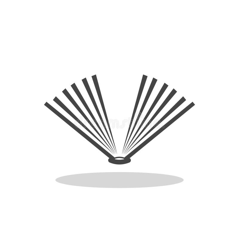 Simple Open Book Icon with Shadow Stock Illustration - Illustration of ...