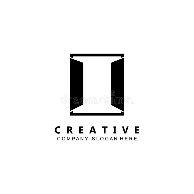 Simple Open Door Logo Vector Icon Symbol Stock Vector - Illustration of ...