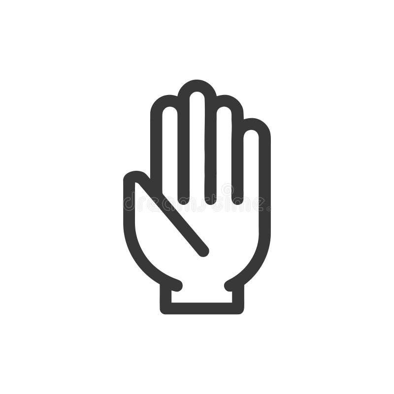 Simple Open Hand Gesture Icon, Graphic Design Element Stock Vector ...