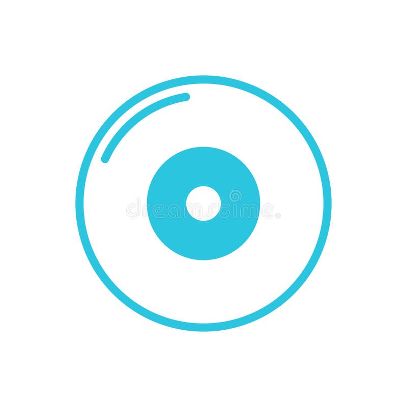 Simple Optical Disc Icon, CD, DVD. Isolated on White Stock Vector ...