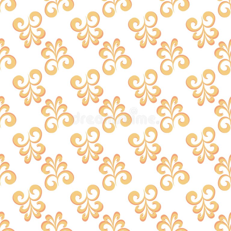Simple Orange Baroque Seamless Pattern Stock Illustrations – 86 Simple ...