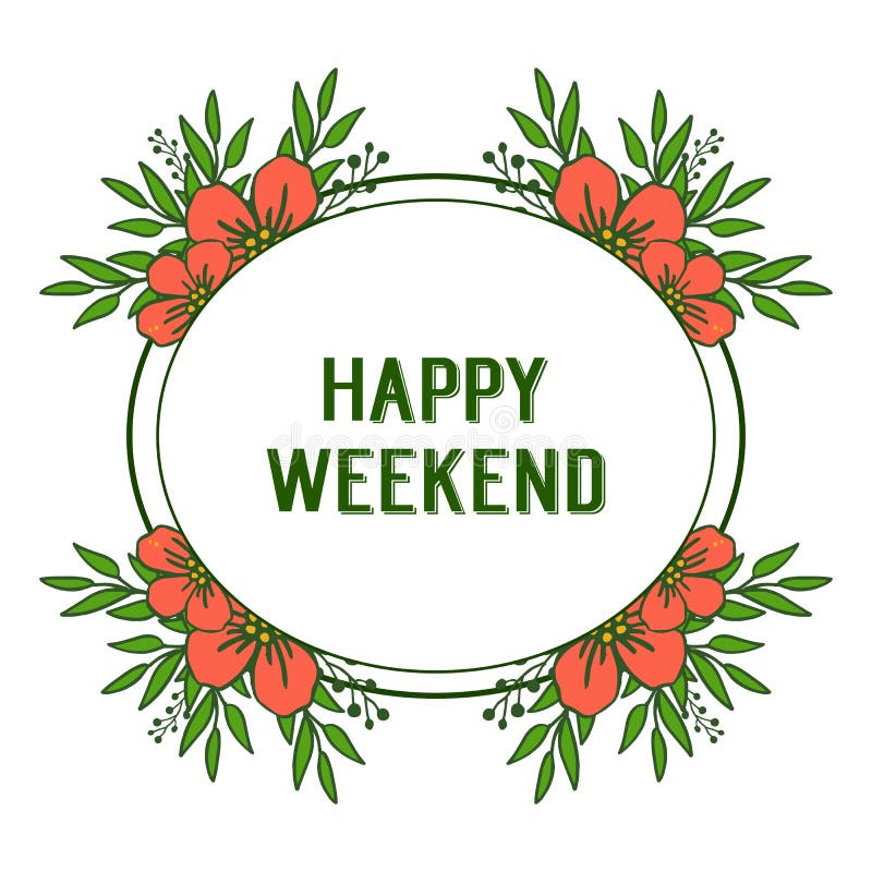 Simple Orange Wreath Frame, Isolated on White Background, for Greeting ...