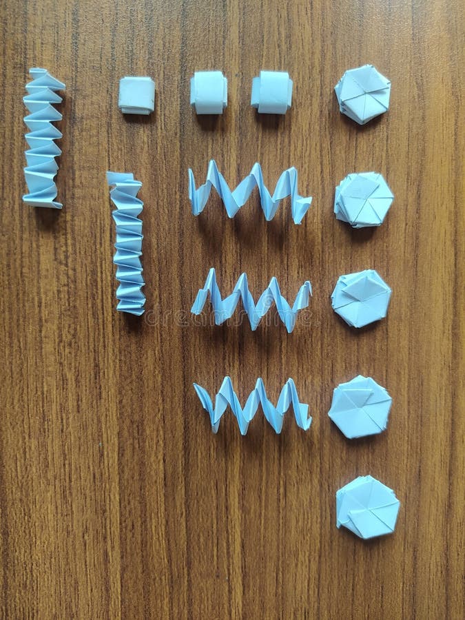 Simple Origami on the Table Stock Image - Image of abstract, spiral ...